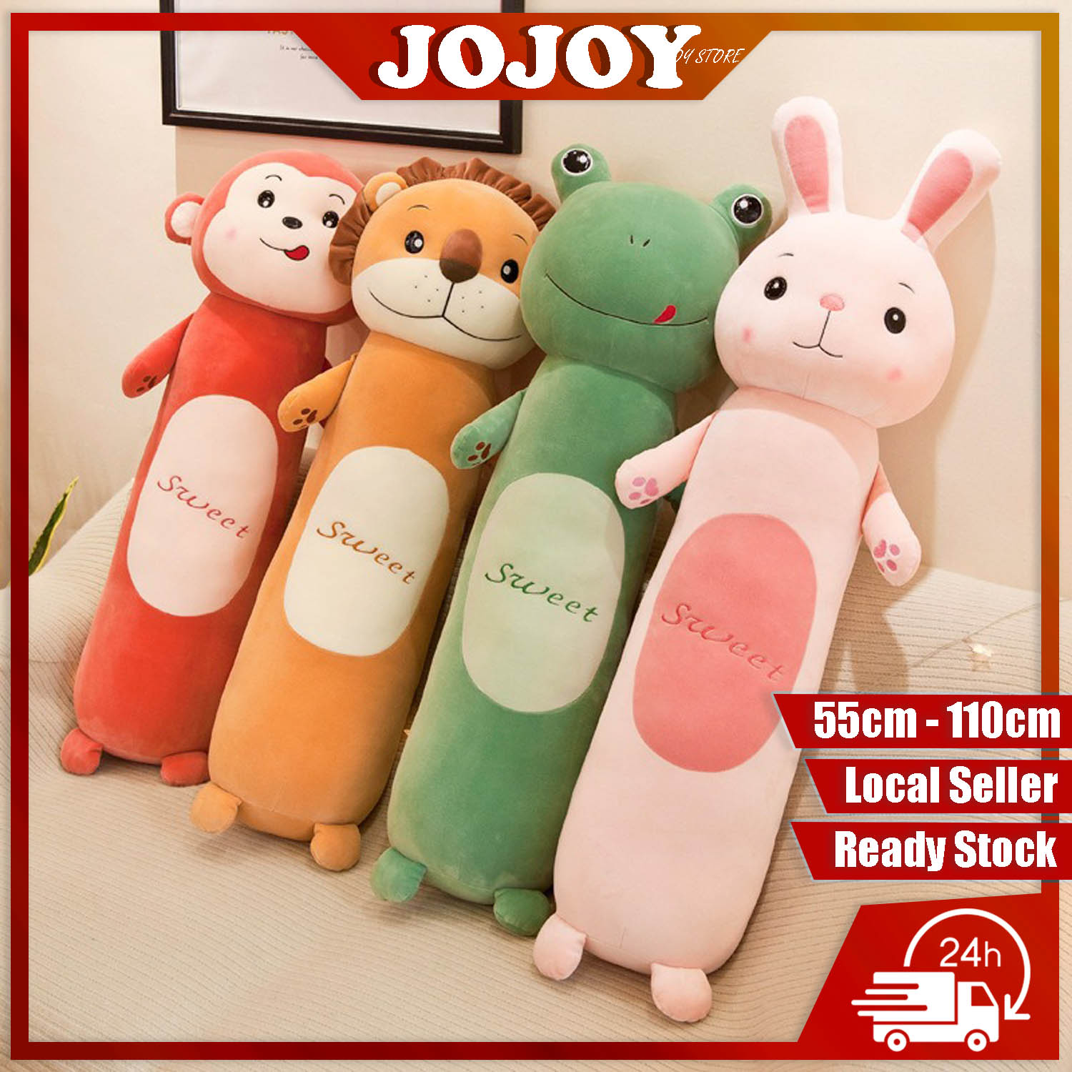 JOJOY Creative Cute Long Forest Animal Pillow Bolster Bantal Peluk ...