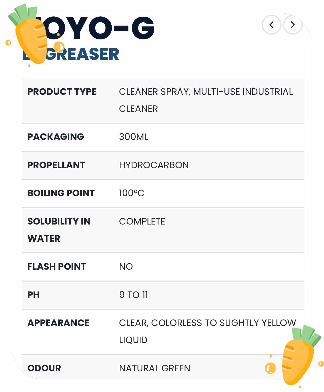 TOYO-G Degreaser Spray ( Cleaner Spray / Multi-use Industrial Cleaner ...
