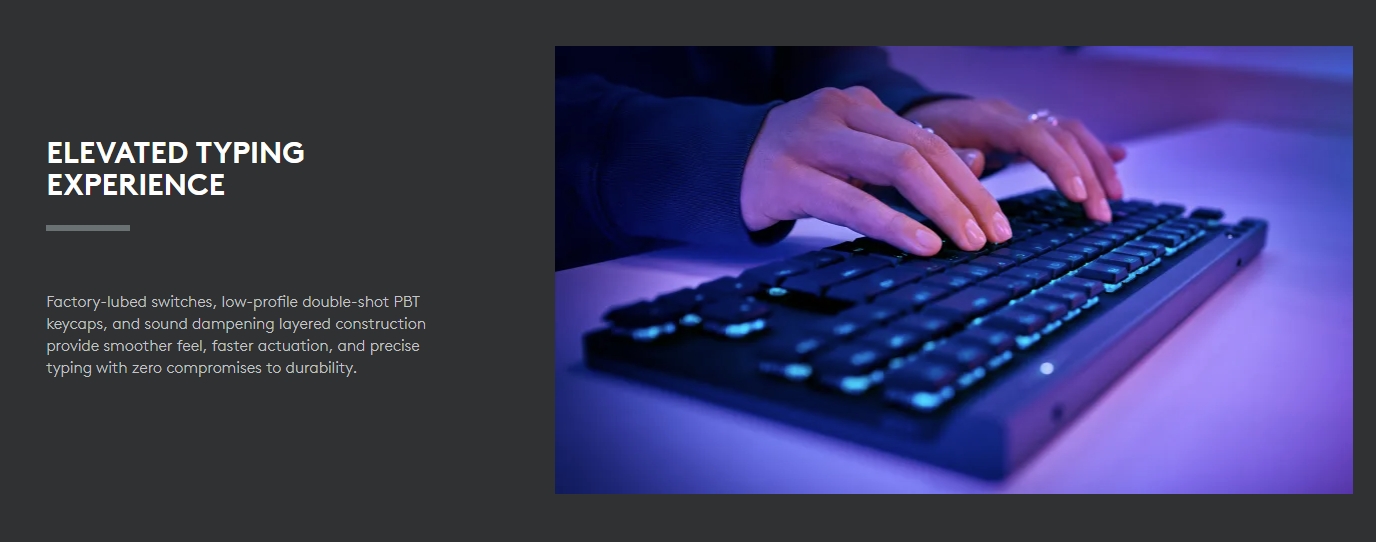 LOGITECH G515 LIGHTSPEED TKL LOW PROFILE WIRELESS GAMING KEYBAORD WITH ...