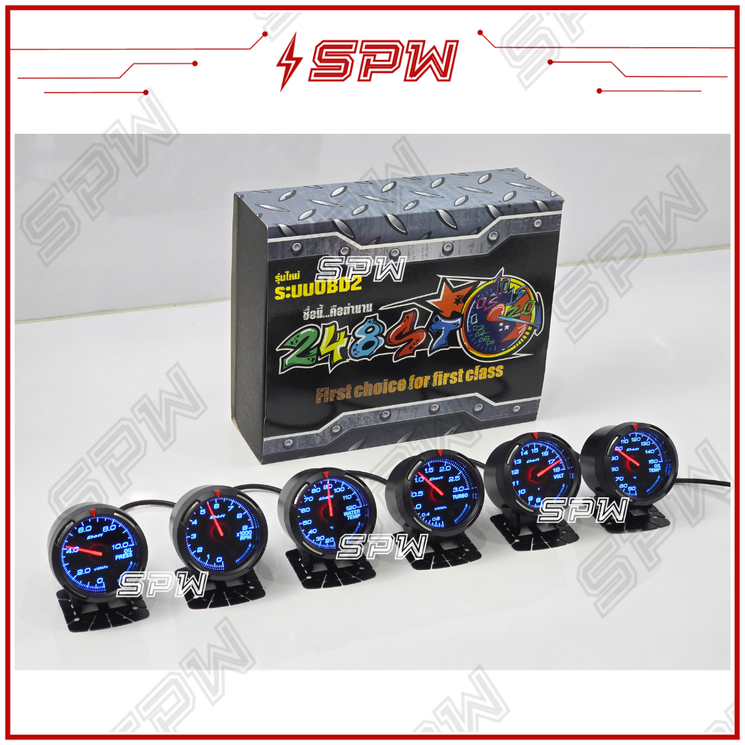 Thailand 248ST Defi Meter 6-Beradik OBD2 Gauge Made in Thailand Boost ...