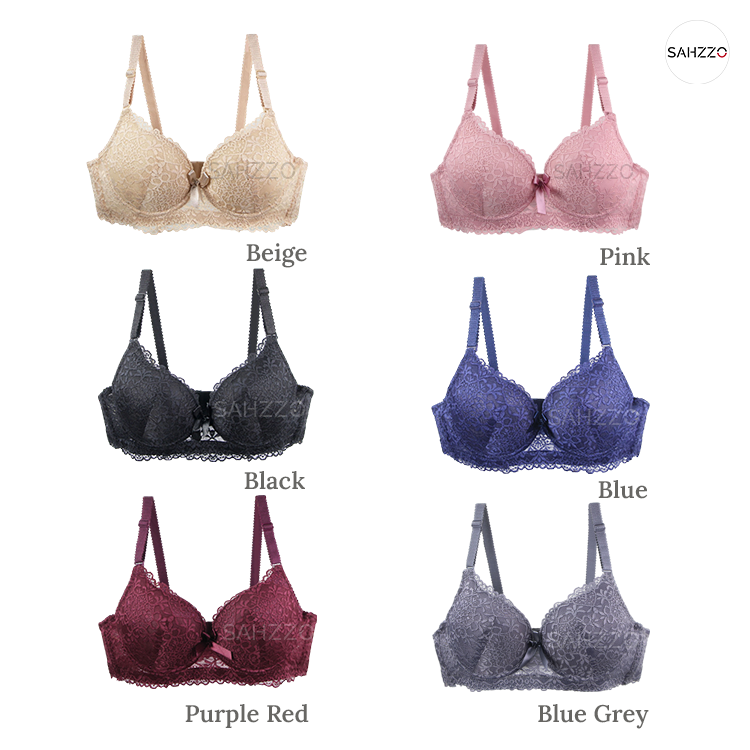 Women Bra Wired Lace Cup B Plus Size Bra 742 钢圈文胸 Baju Dalam Wanita ...