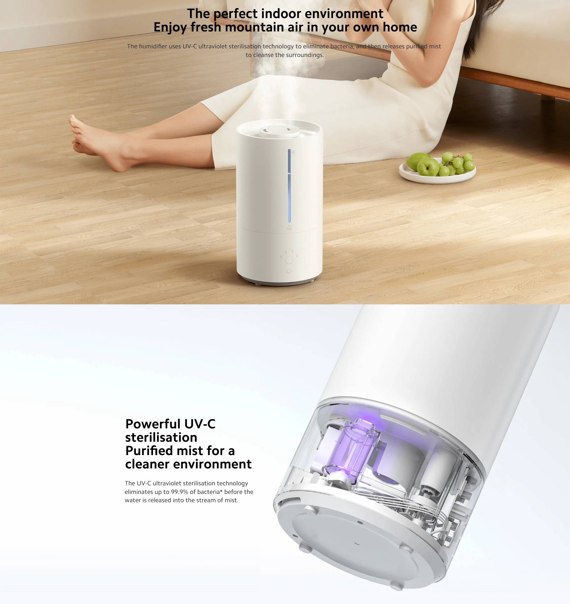 Xiaomi Smart Humidifier 2 | UV-C ultraviolet rays | Whisper-quiet 32 dB ...