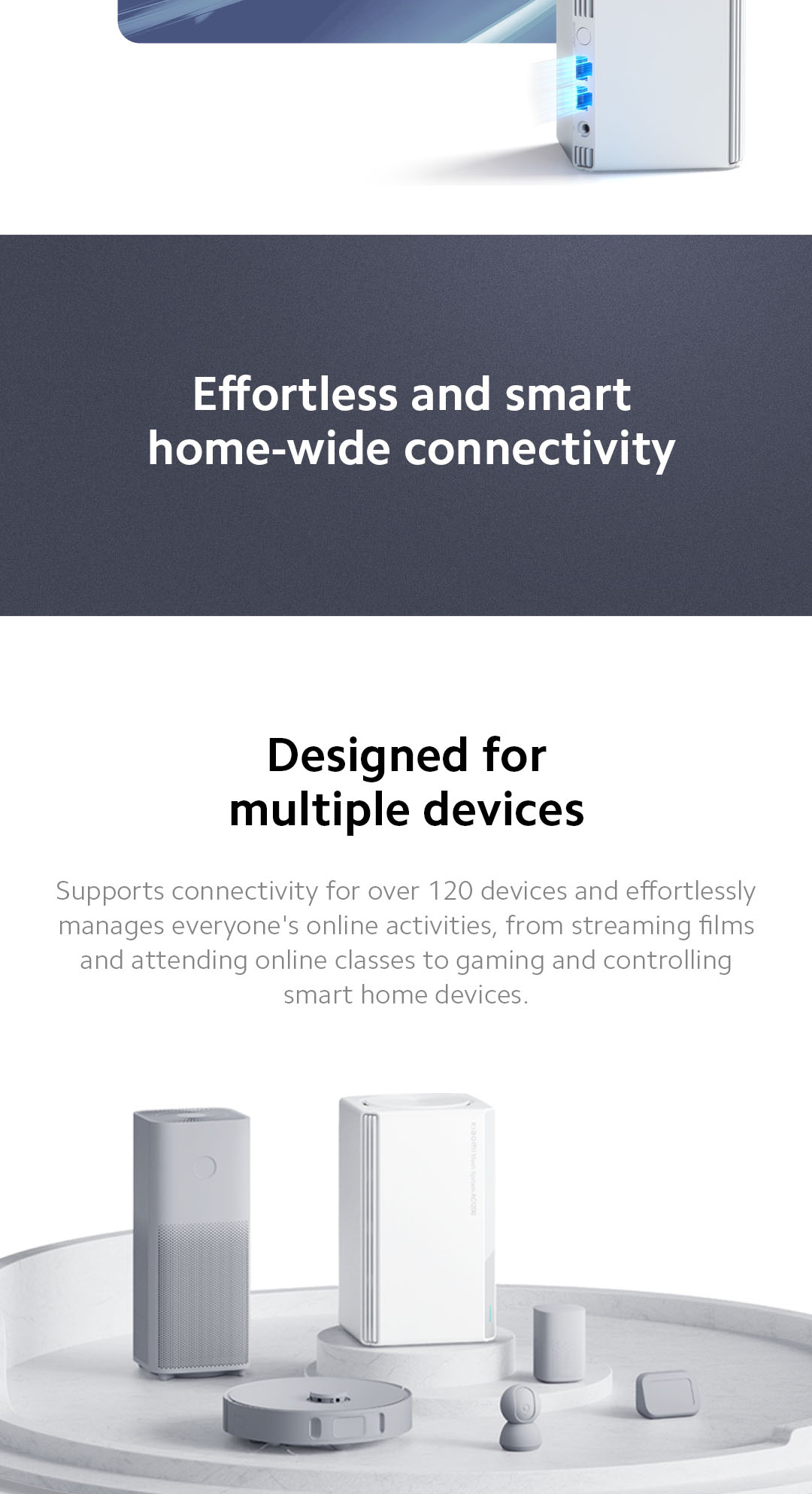 Xiaomi Mesh System AC1200 | 2.4GHz+5GHz Dual Band | 1200Mbps Wifi Speed ...