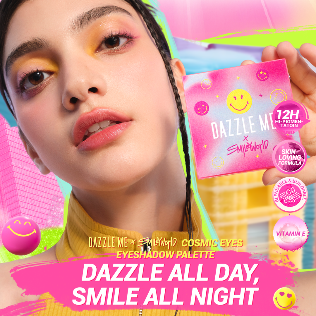 [Limited Edition] DAZZLE ME X SmileyWorld Cosmic Eyes Eyeshadow Palette ...