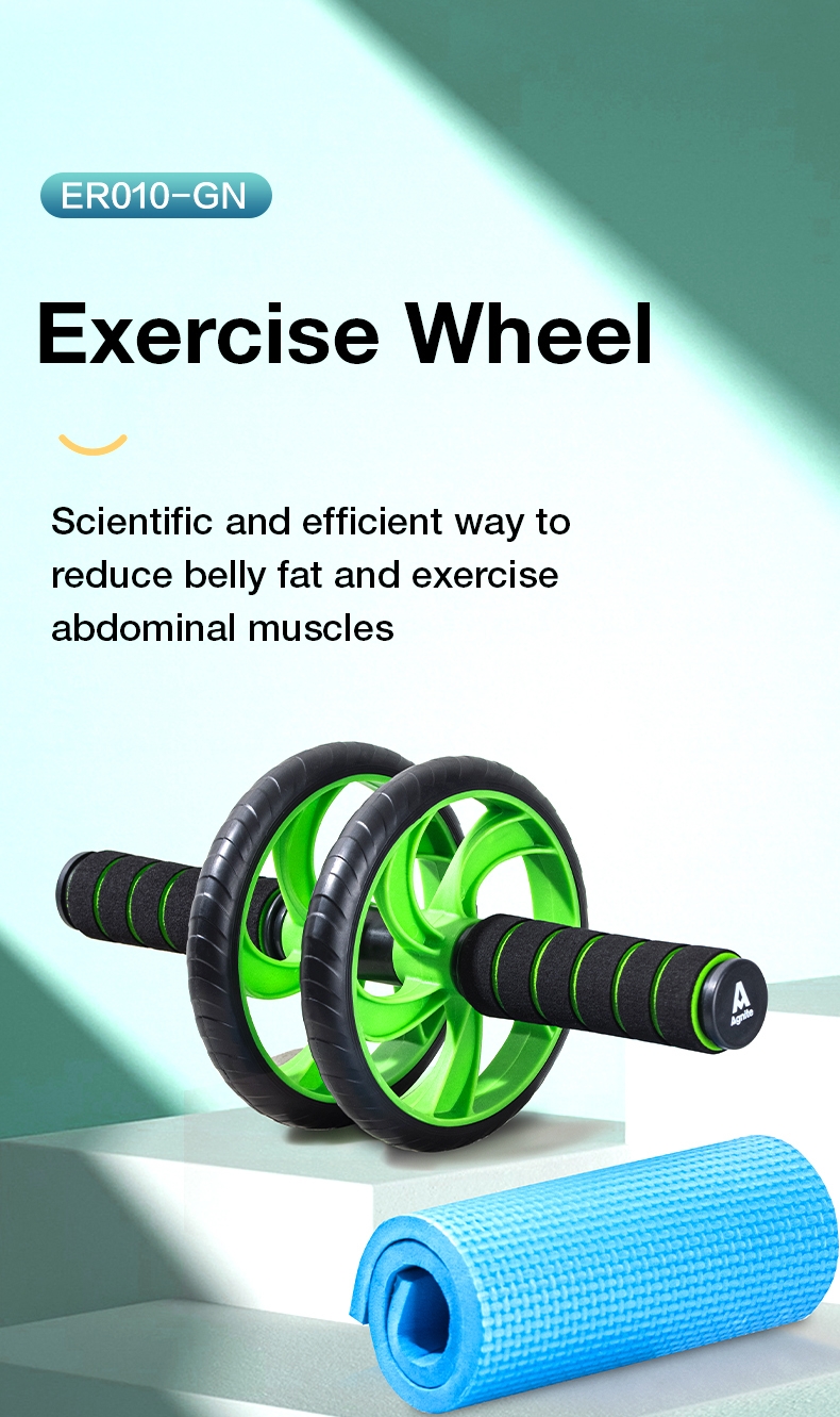 Agnite Penggolek senaman Double Wheel Abs Abdominal Roller Fitness Gym ...