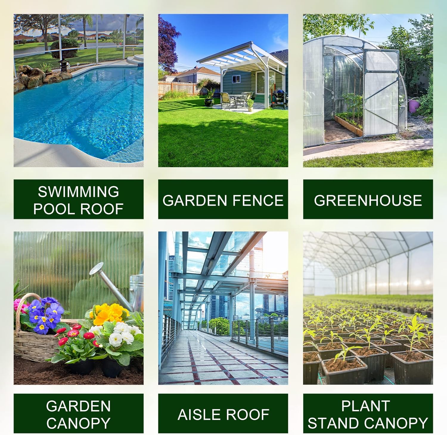 Polycarbonate Awning Sheet/Flat Transparent Roof/Anti UVTransparent ...