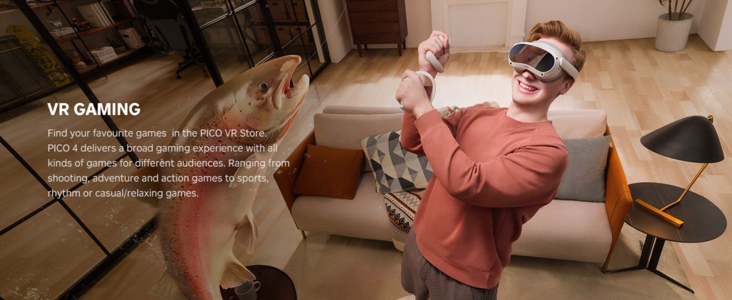 PICO 4 All-in-One VR Headset Virtual Reality Phoenix - (Snapdragon XR2 Gen 1, Refresh rate 90 Hz ...