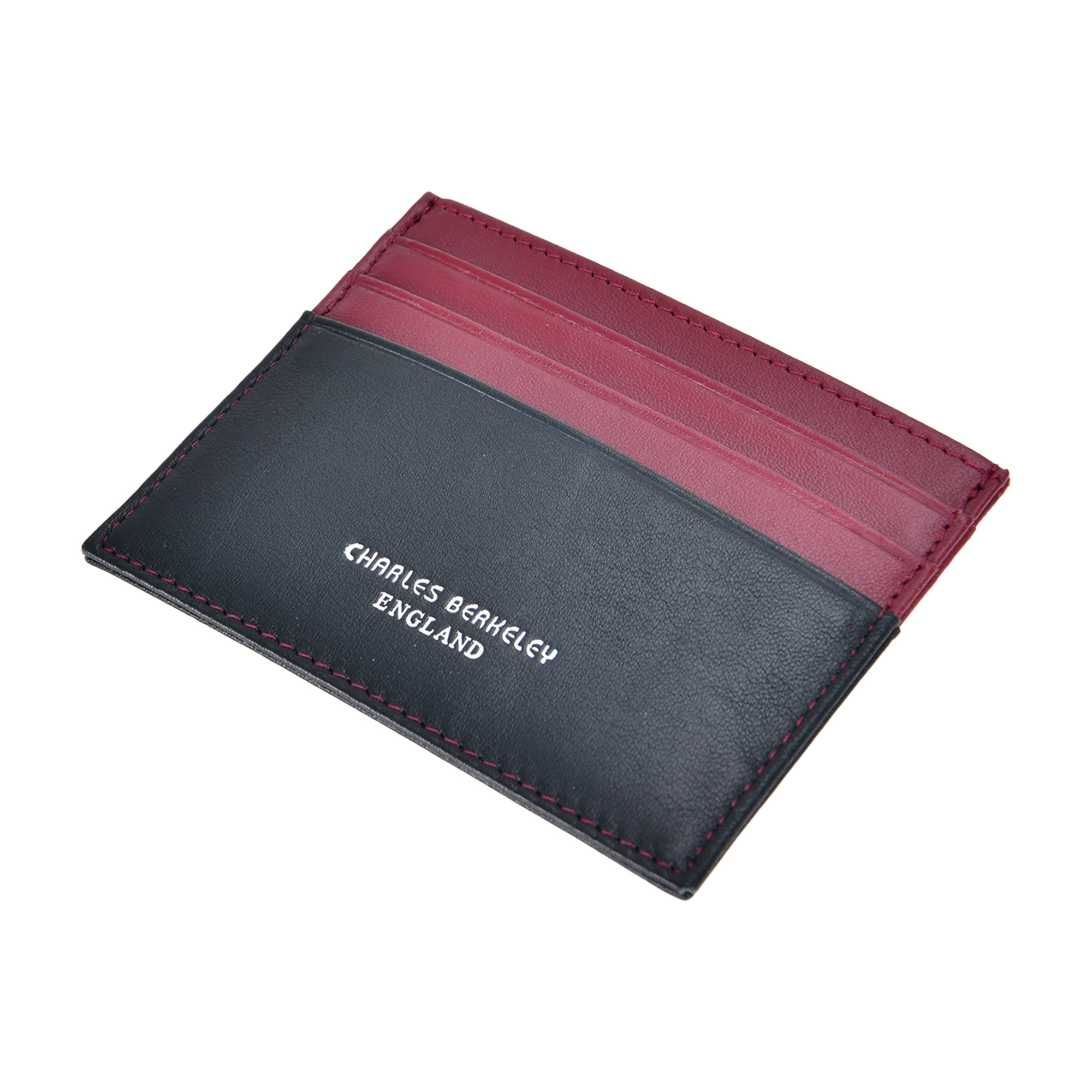 Charles Berkeley MASON Genuine Calf Leather Cardholder Slim Contrast ...