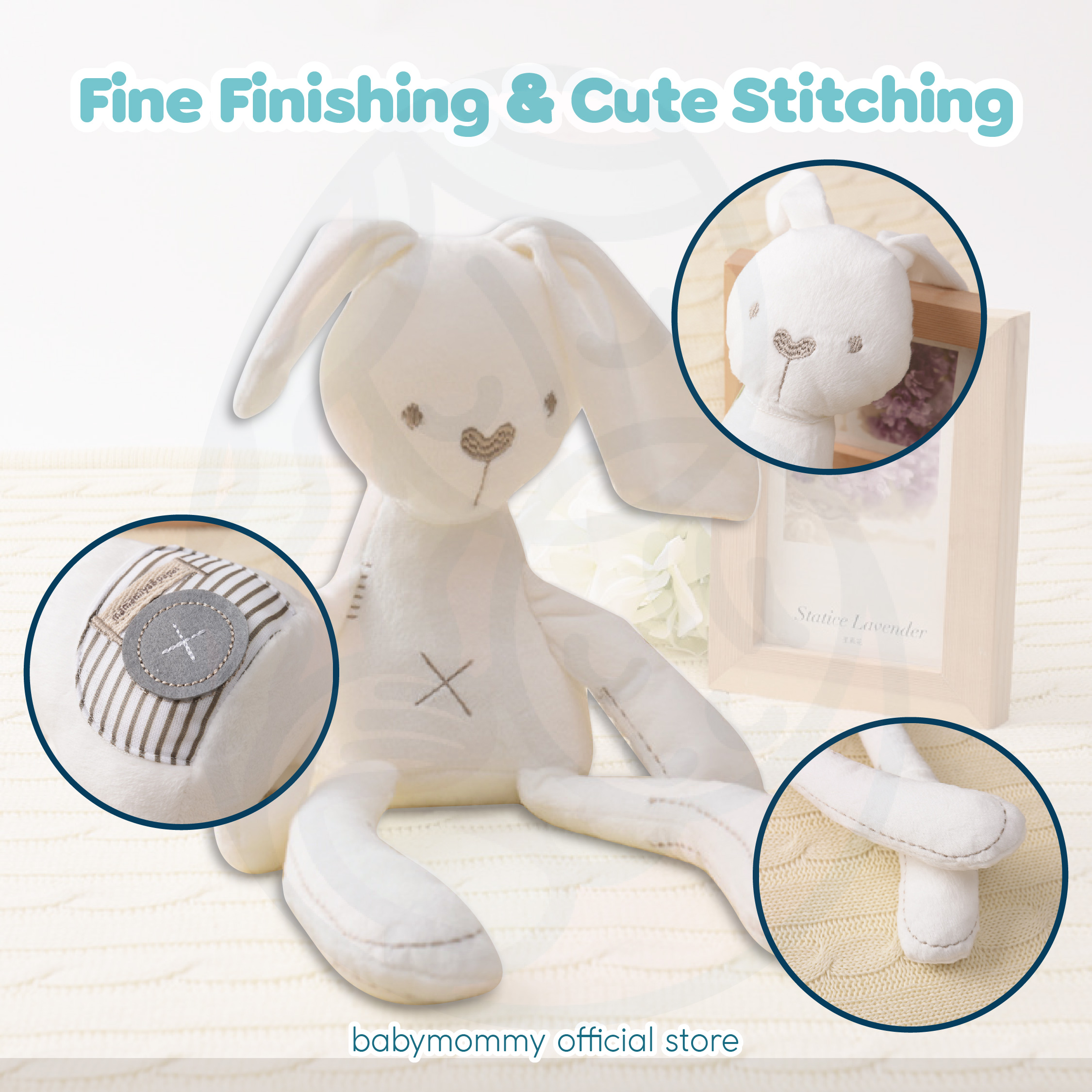 ReadyStock Quality Baby Bunny Soft Toy Plush Toy Baby Soothing Toy ...