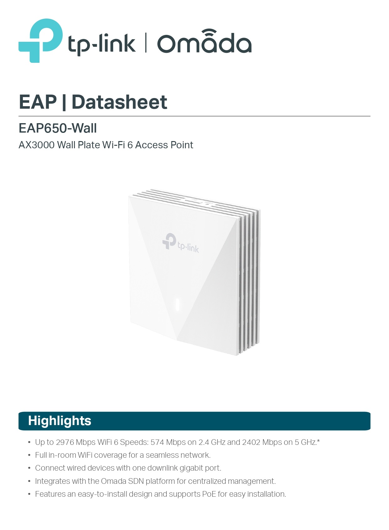 TP-LINK EAP115-WALL / EAP230-WALL / EAP235-WALL / EAP615-WALL / EAP655 ...