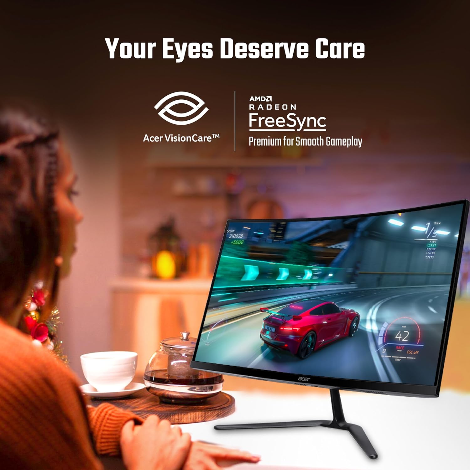 ACER 27" NITRO ED270RS3 / ED270R S3 FHD (1920x1080P@180HZ) LED CURVE VA ...