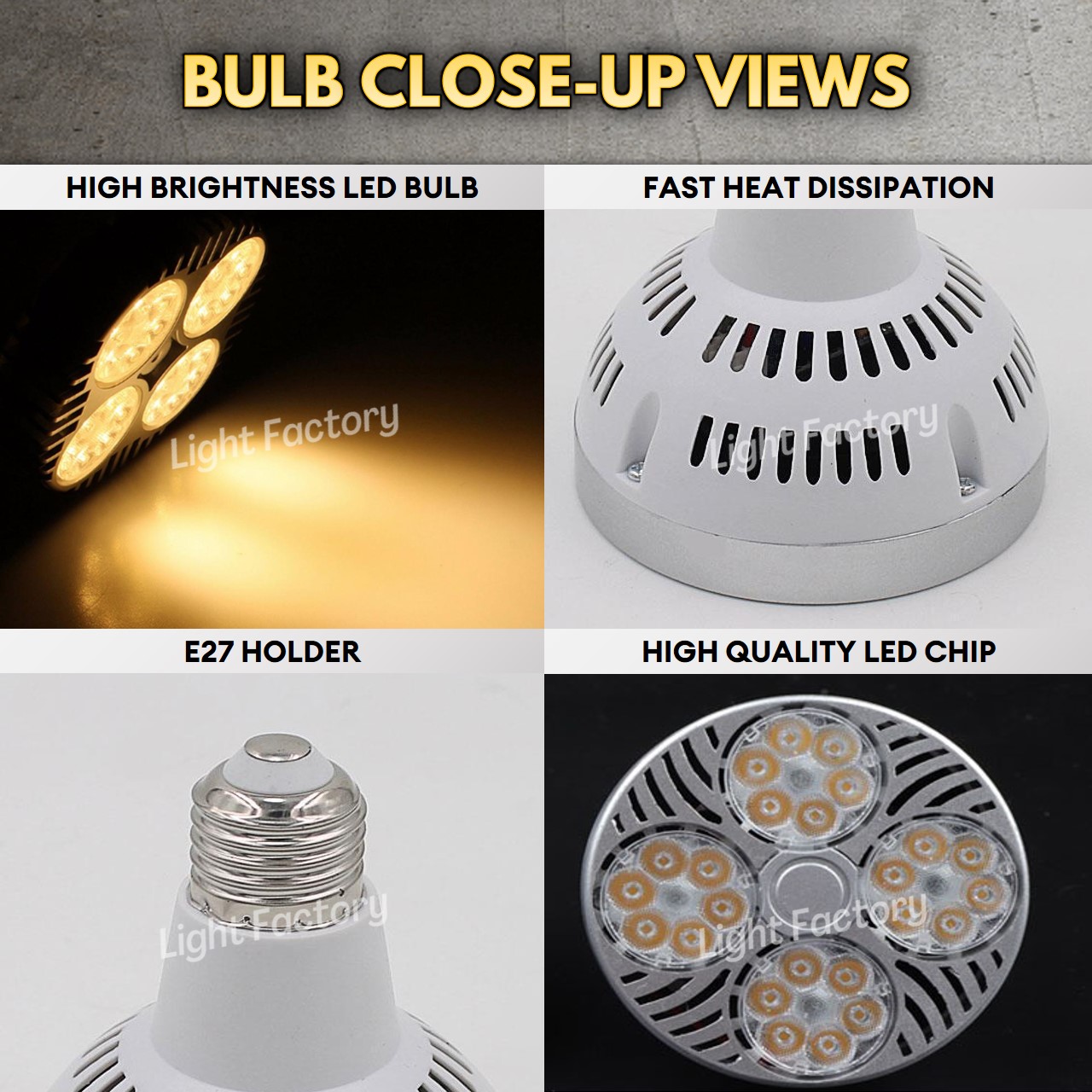 PAR30 35W LED BULB LED Spotlight Bulb Super Bright E27 Holder PAR30 LED ...