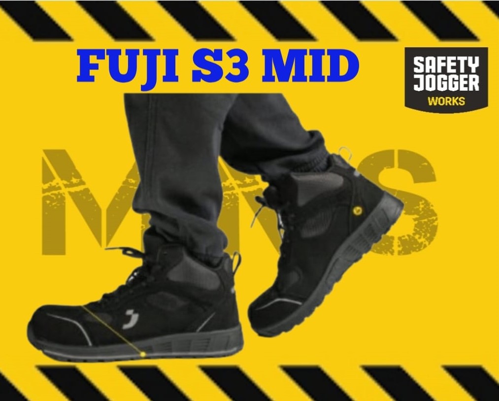 Safety Jogger FUJI S3 [ MId-Cut ] ESD HRO Unisex Safety Shoes / Kasut ...