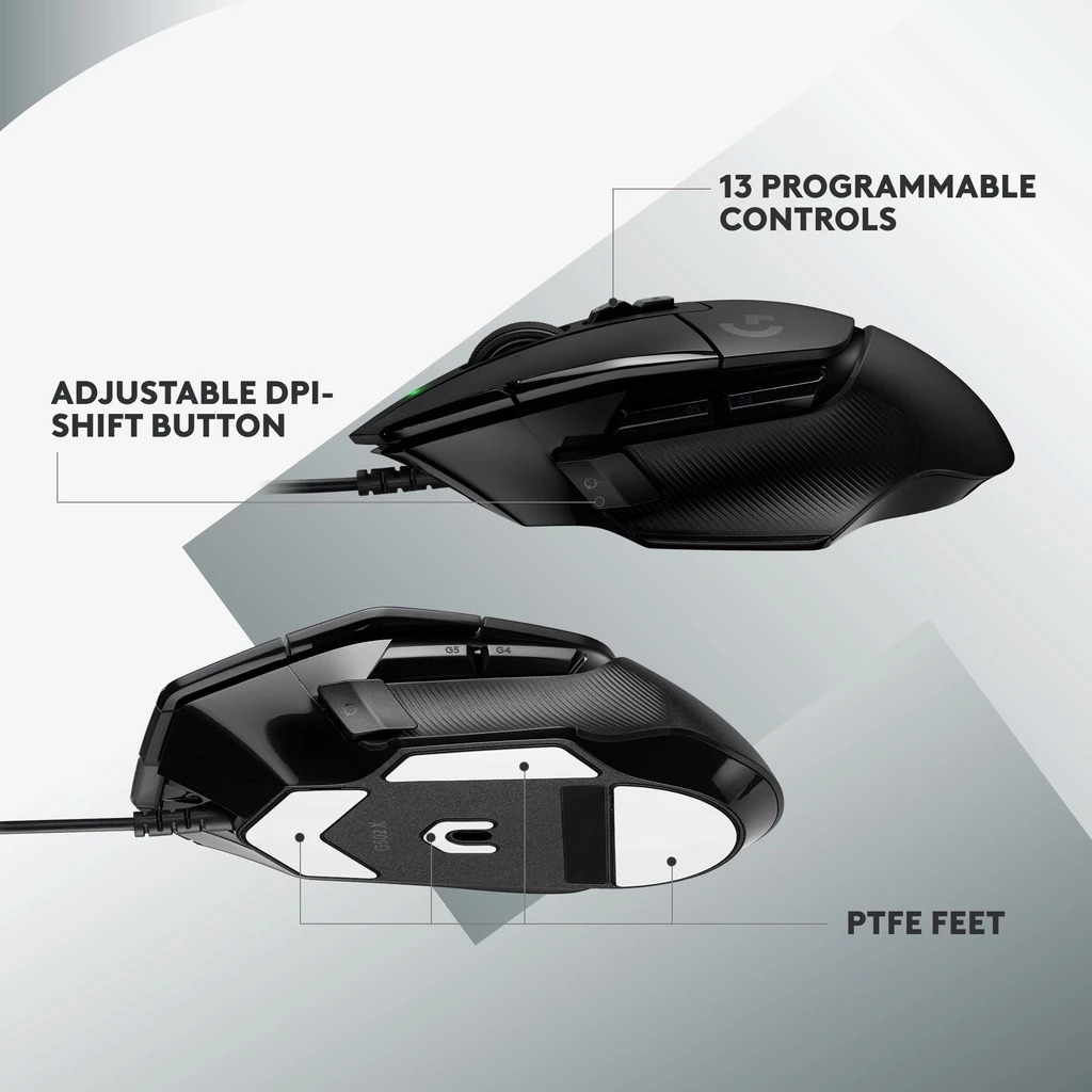 Logitech G502 X Wired Gaming Mouse | LIGHTFORCE Switches | HERO 25K ...