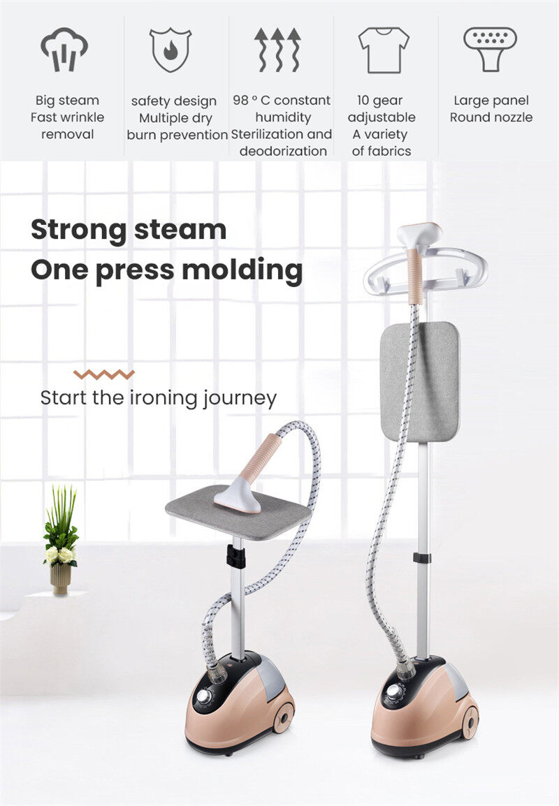 Garment Steamer 2000W Standing Telescopic Stand Type Clothes Steam Iron ...