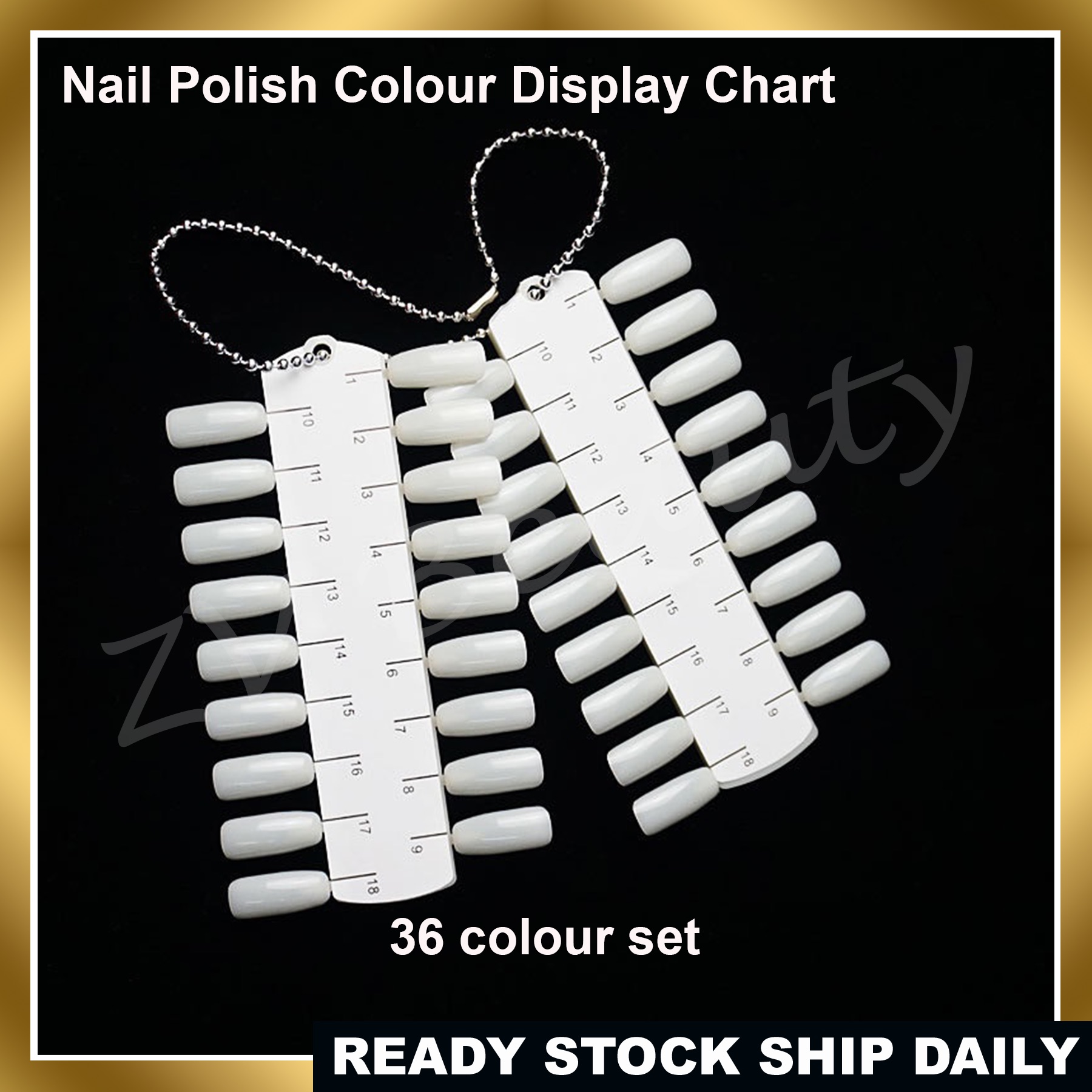 Nail Polish Colour Display Chart – 24/36 Colour | Nail Art Display ...