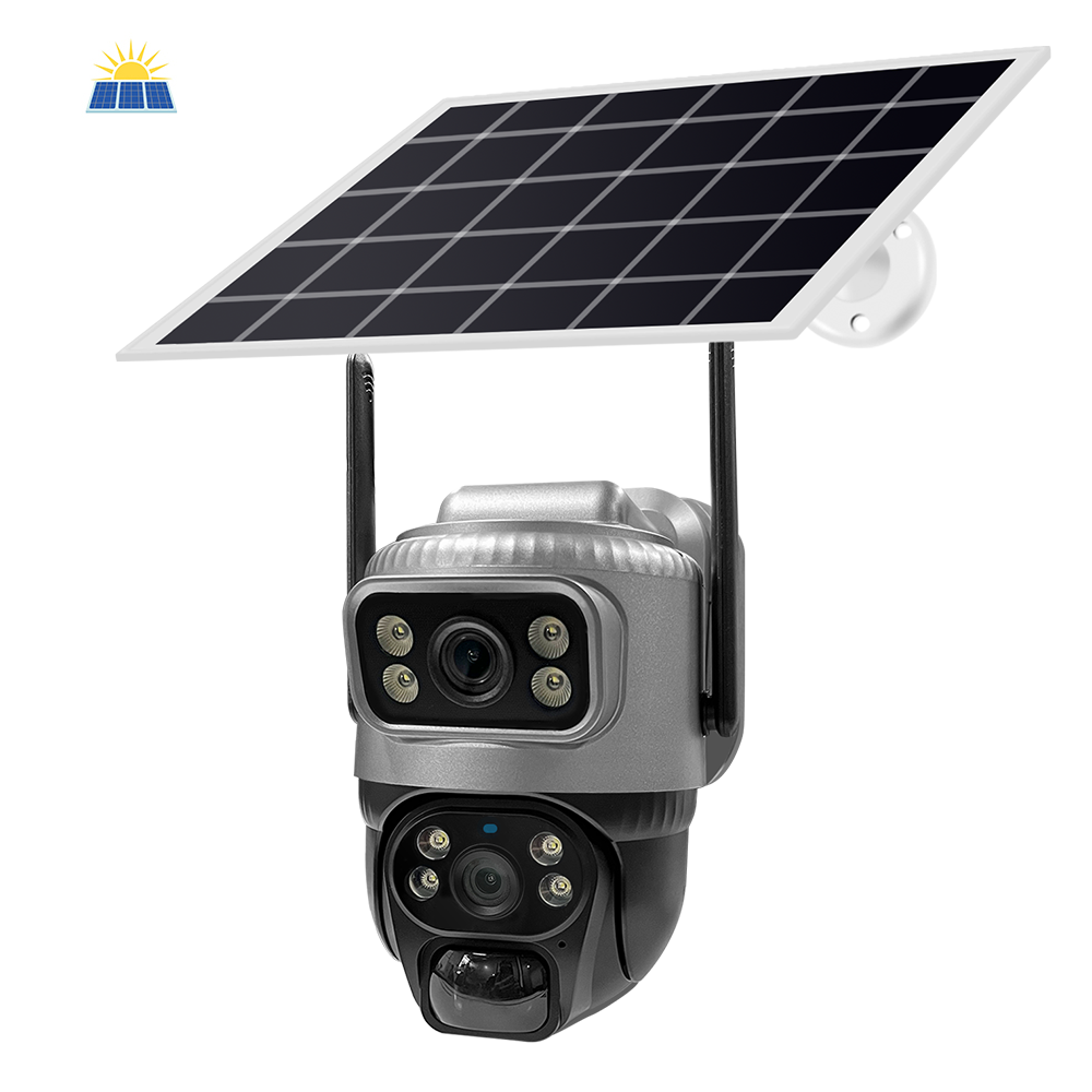 V380 PRO Three Screen Wifi CCTV Solar Outdoor IP66 Waterproof Camera 4G ...