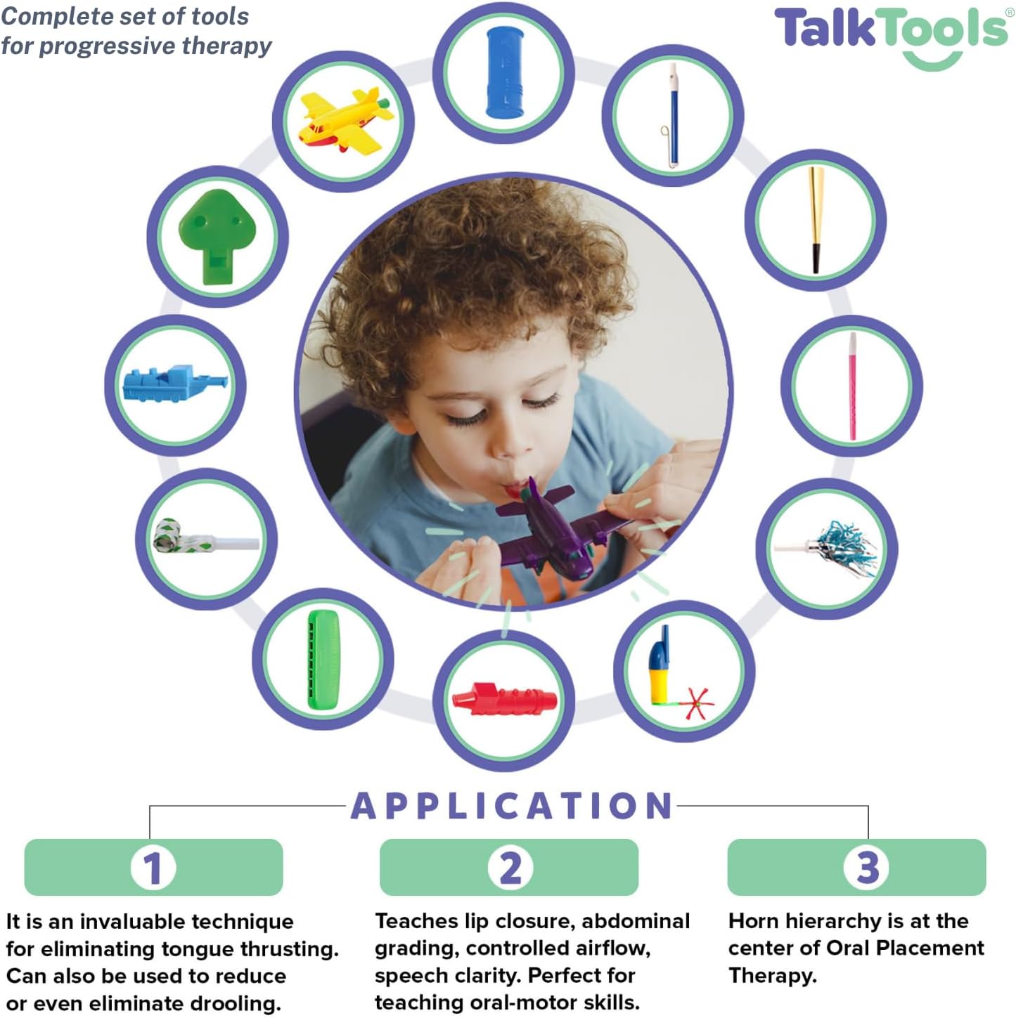 TalkTools Horn Kit | Oral Motor Placement Therapy | Improve Speech ...