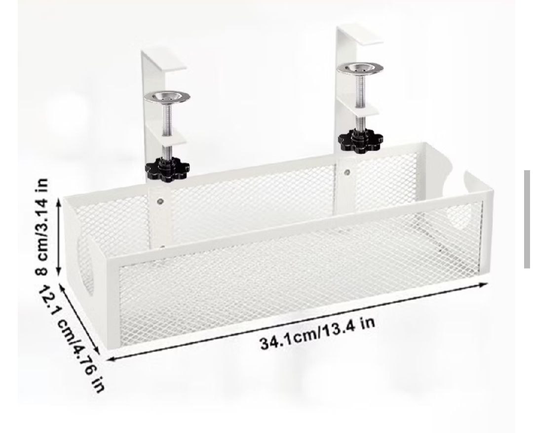 Under Desk Organizer Office Table Storage Office Organizer Shelf Desk ...