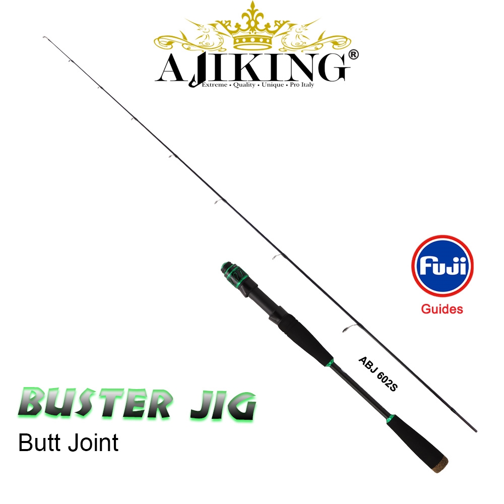 Ajiking Buster Jig [1-tahun Waranti] Joran Pancing Spinning 6'0-6'3kaki Butt Joint FUJI Guides ...