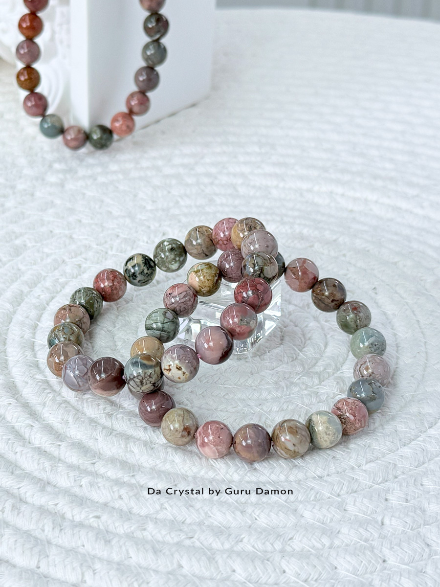DA CRYSTAL Alashan Agate Fresco Crystal Bracelet 阿拉善玛瑙水晶手串 | Shopee ...