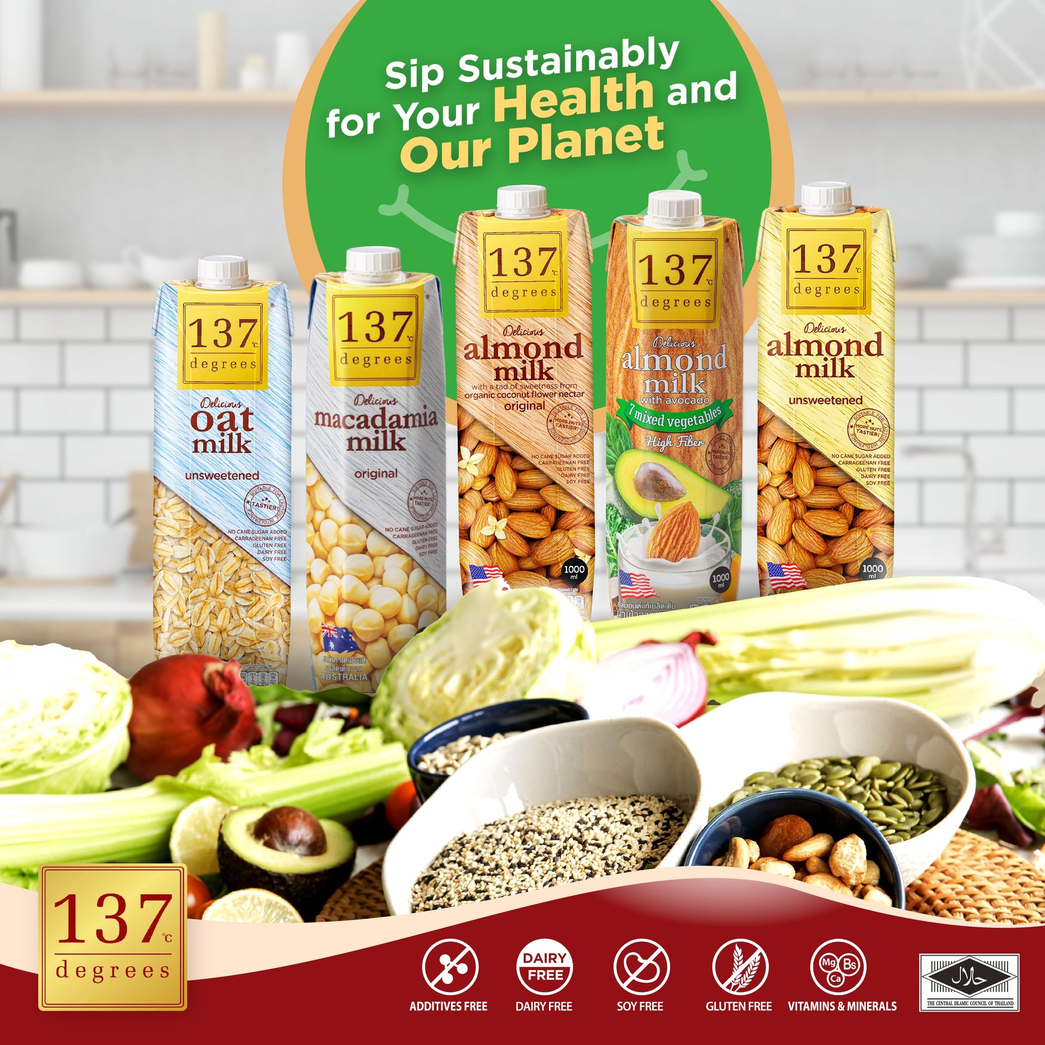 137 Degrees Walnut Milk Original, Plant Based Milk 1 Liter | Shopee ...