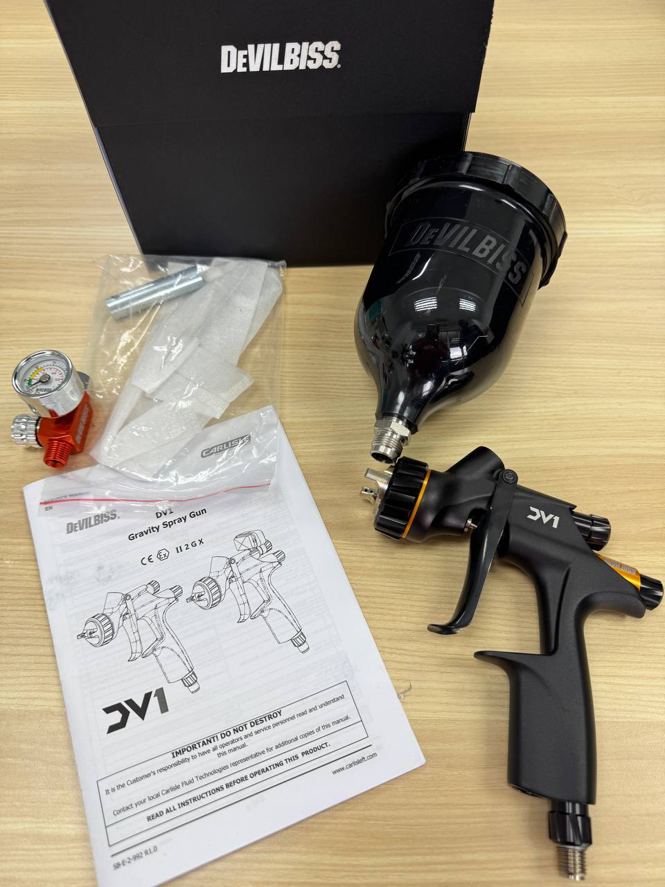 DeVilbiss Clearcoat Spray Gun DV1 with DV1-C1 PLUS Air Cap (Ready Stock) | Shopee Malaysia