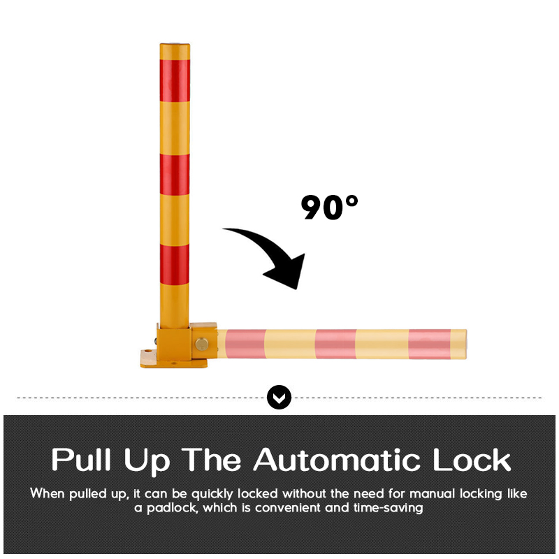 Parking 23.6 Inch Post & Base w/Lock Safety Parking Barrier Post w/3 ...