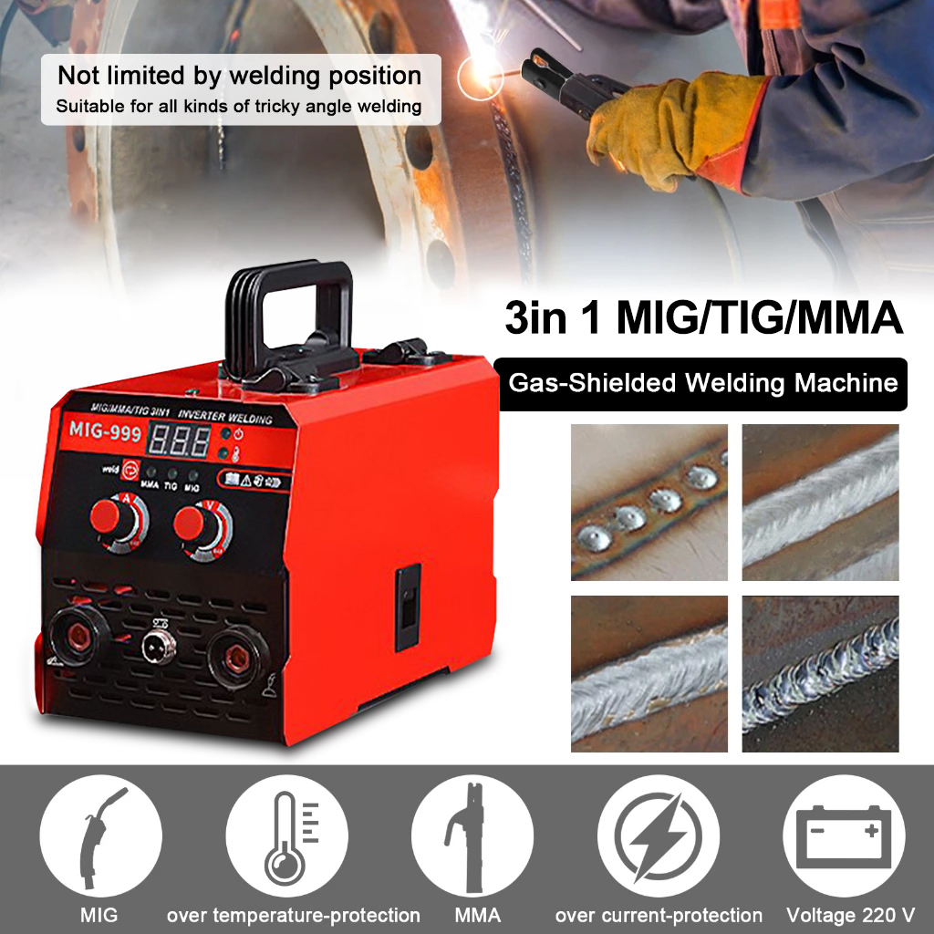 MIG-999 Gasless Welding Machine MIG/MMA IGBT Chip Welding Machine ...