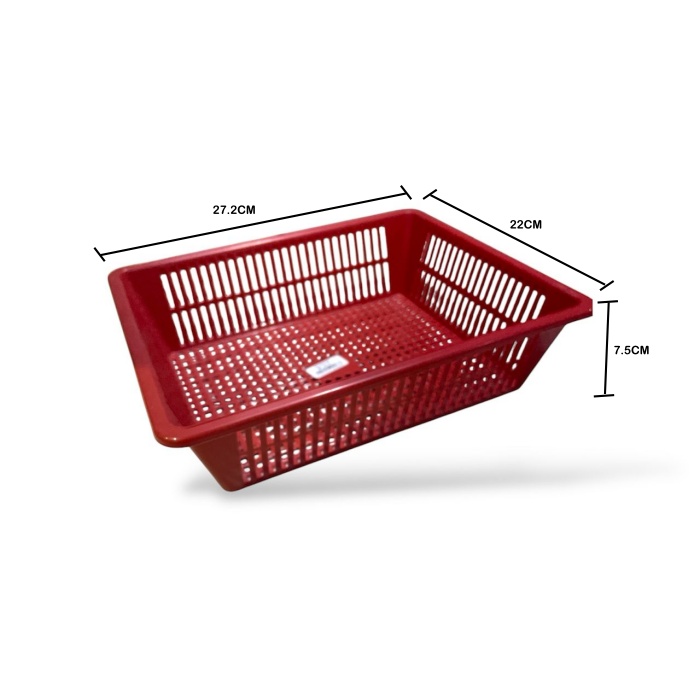 Plastic Rectangle Colander 11 inch 13 inch Red Color / Plastic ...