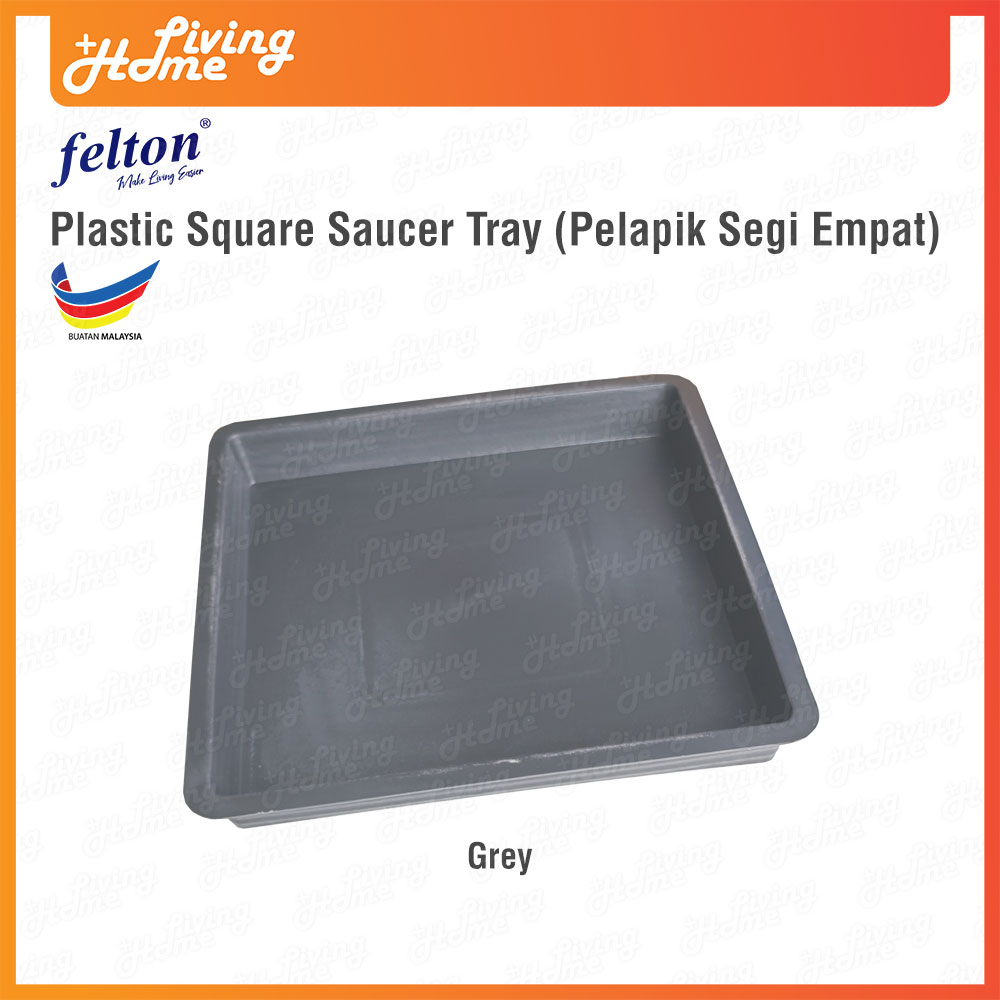 19cm Square Flower Pot Saucer Tray Pelapik Pasu Bunga Segi Empat Felton ...