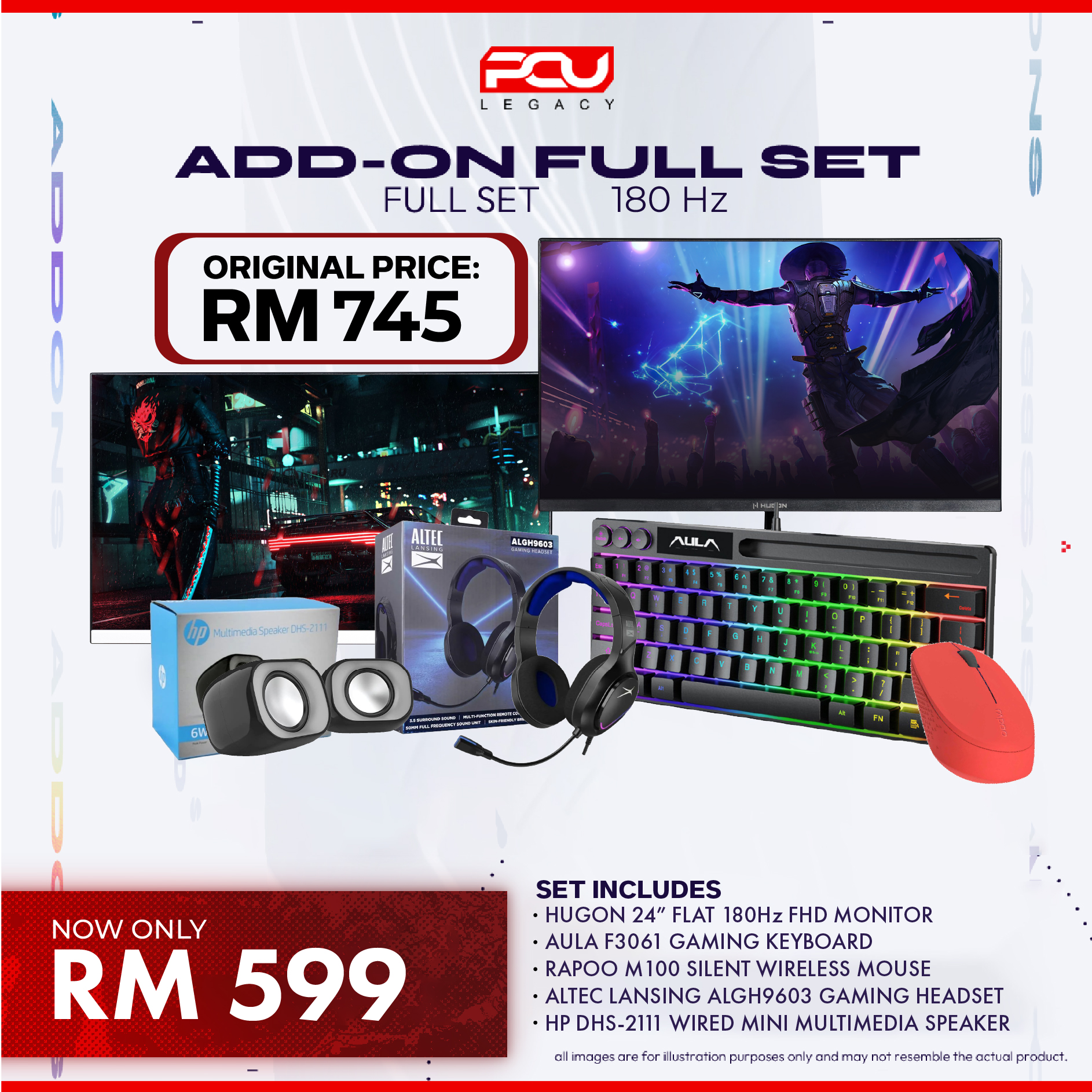 # PCU # FULL SET BUDGET CUSTOM GAMING PC / RTX 3050 4060 4070 5070 / RX ...