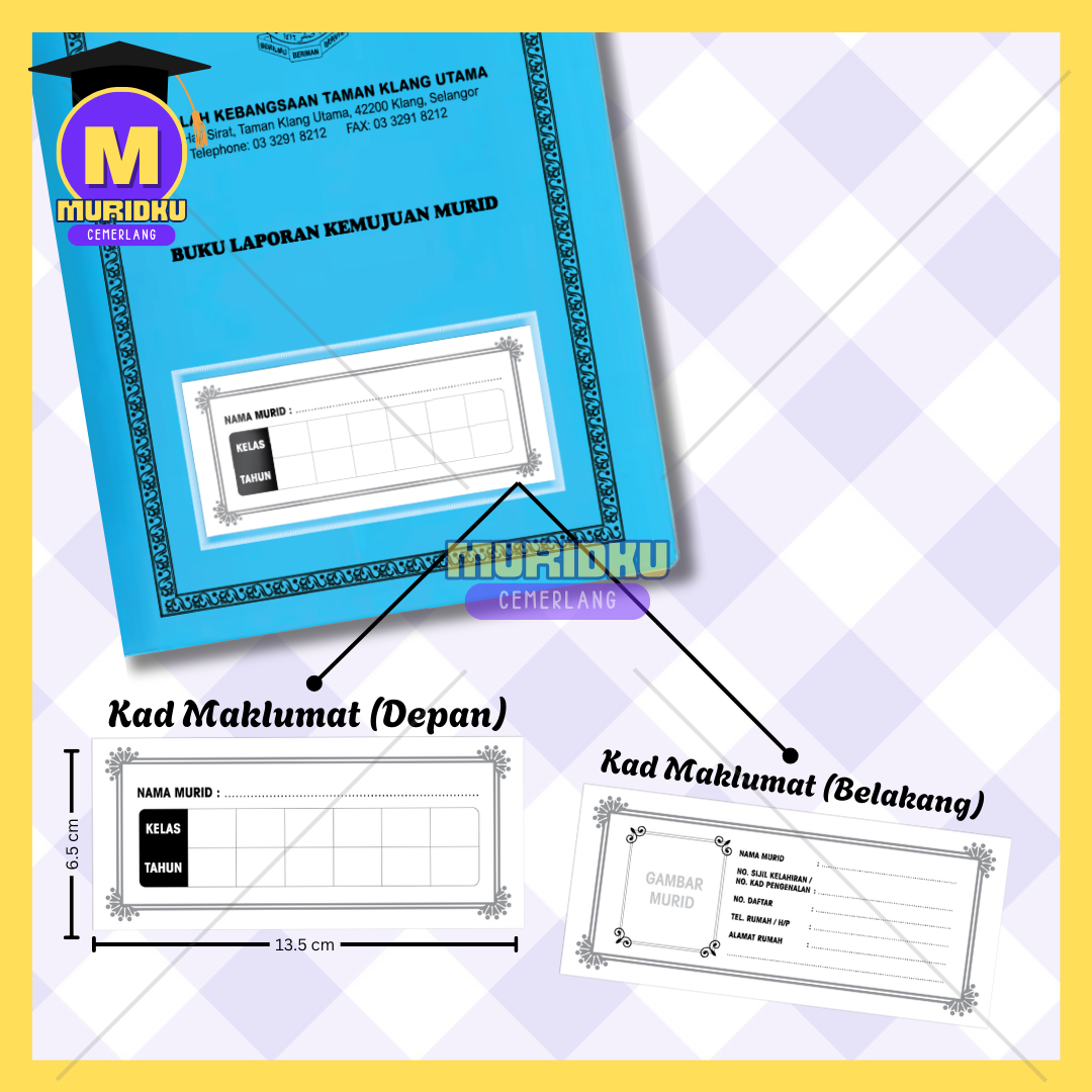 Buku Laporan Kemajuan Murid FAIL SEKOLAH Boleh CUSTOM minimum 100pcs ...