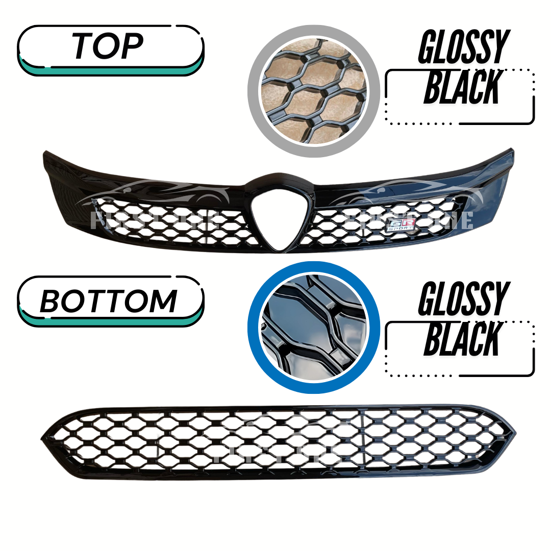 Proton Persona 2016-2018 Front Grill Glossy Black (Mini Cooper Style ...