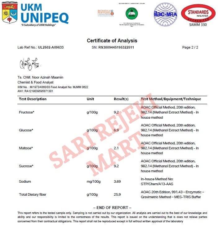 CERTIFICATE Madu Asli Tualang/Kelulut/Madu Hutan/Royal jelly/Madu Bawang UKM Certificate- trial ...