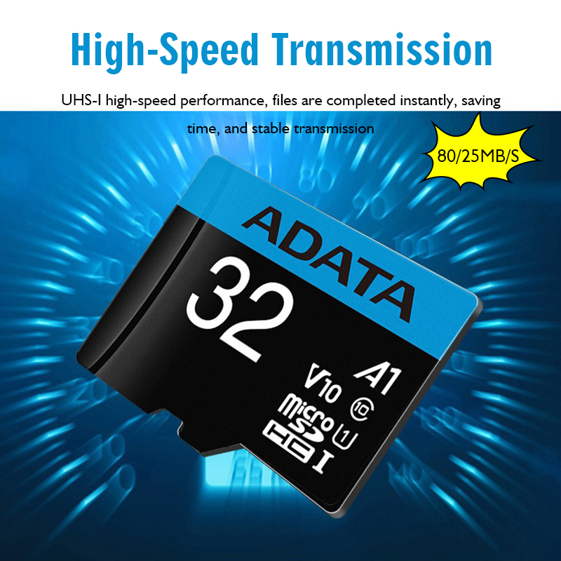 ADATA Memory Card High Speed 32GB 64GB MicroSD Class 10 A1 V10 for ...