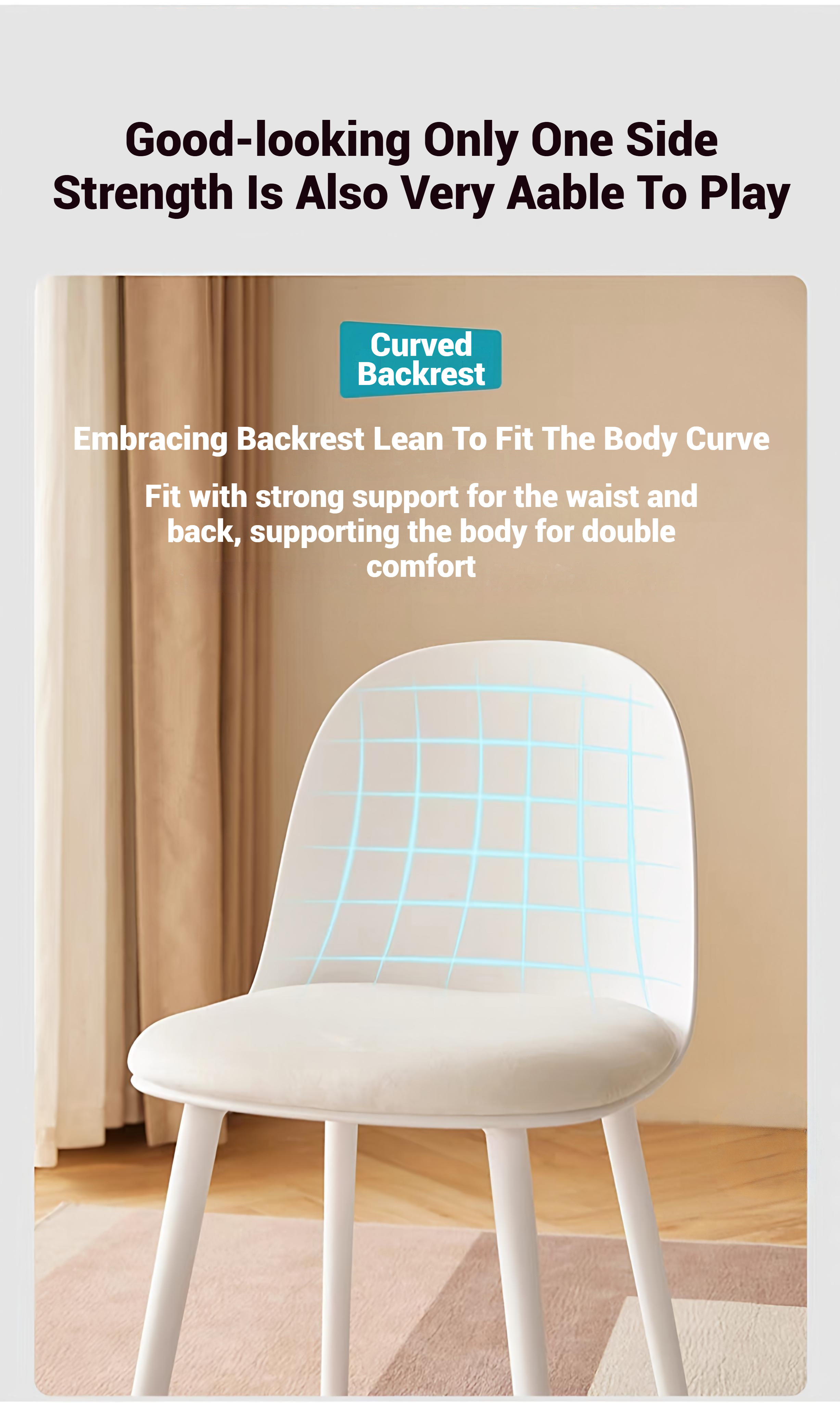 HAP - Modern Design Chair Creative Curvy Chair Cafe Kerusi Dining Chair ...