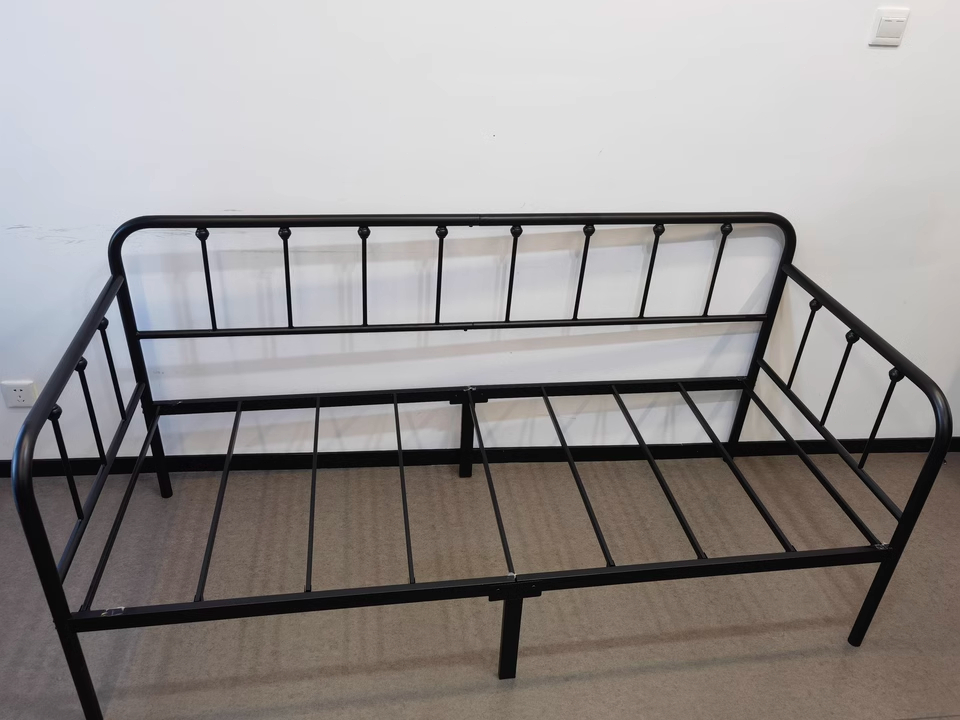 6FT Iron Sofa Bed Single Metal Bed Frame Queen Bed Daybed Katil Bujang ...