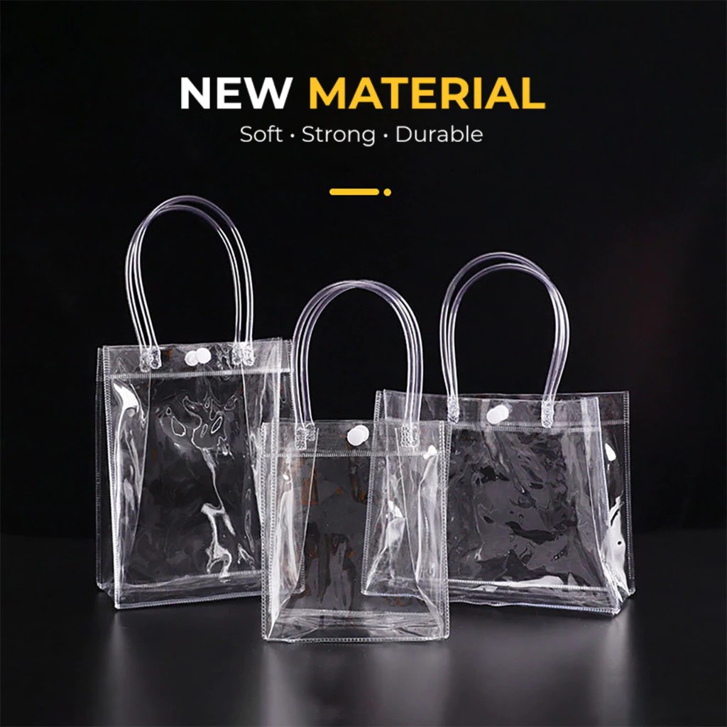 Kahwin Doorgift Transparent Tote Bag Wedding PVC Bag Gift Clear Plastic ...