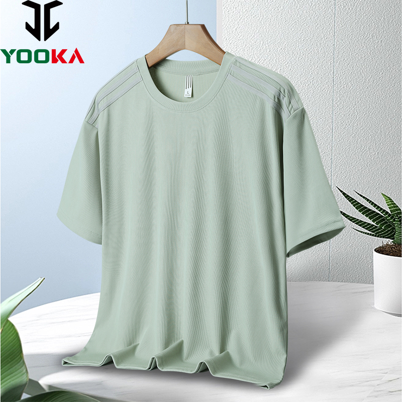 Yooka Men Causal Tshirt Summer Dry Fit Outdoors Short Sleeve Stripe ...