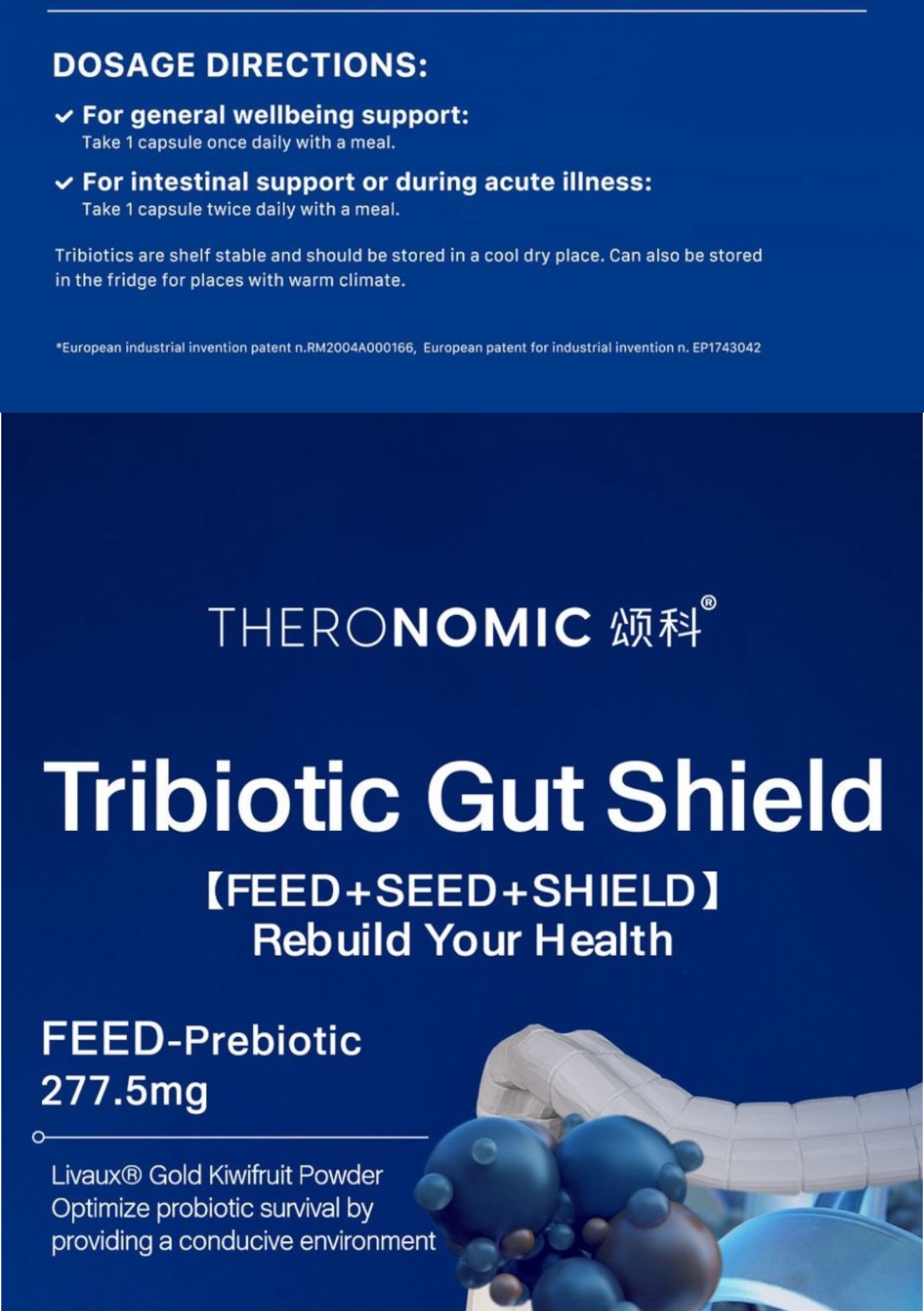 【Australia No.1】 Theronomic Tribiotic Gut Shield 30cap.【Promote Gut ...