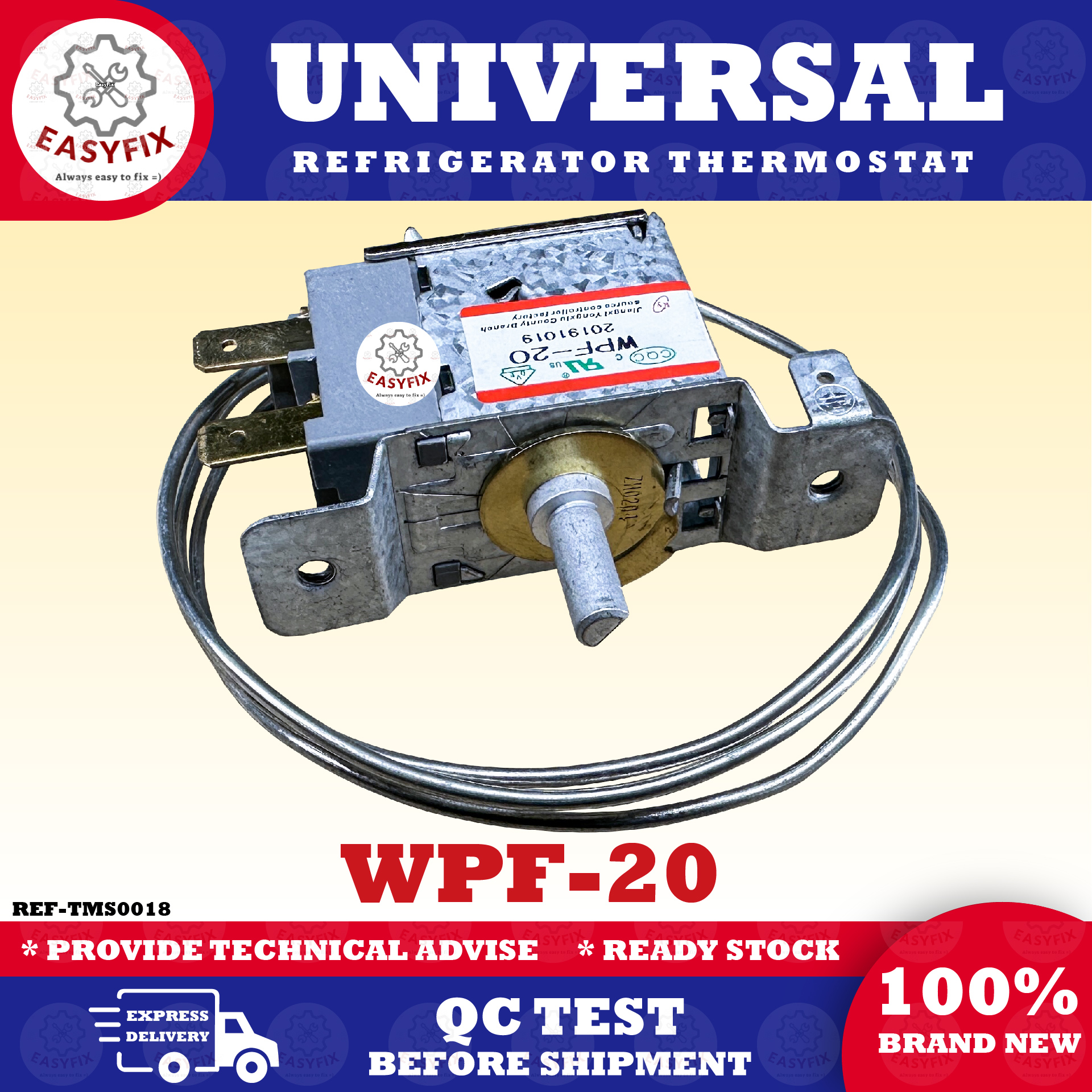 (WPF-20) UNIVERSAL REFRIGERATOR THERMOSTAT FRIDGE THERMOSTAT REPLACEMENT PETI SEJUK THERMOSTAT ...