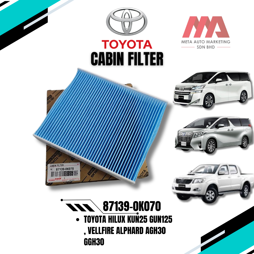 TOYOTA AIRCOND CABIN FILTER AIRCOND FILTER 87139-0K070 - TOYOTA ...
