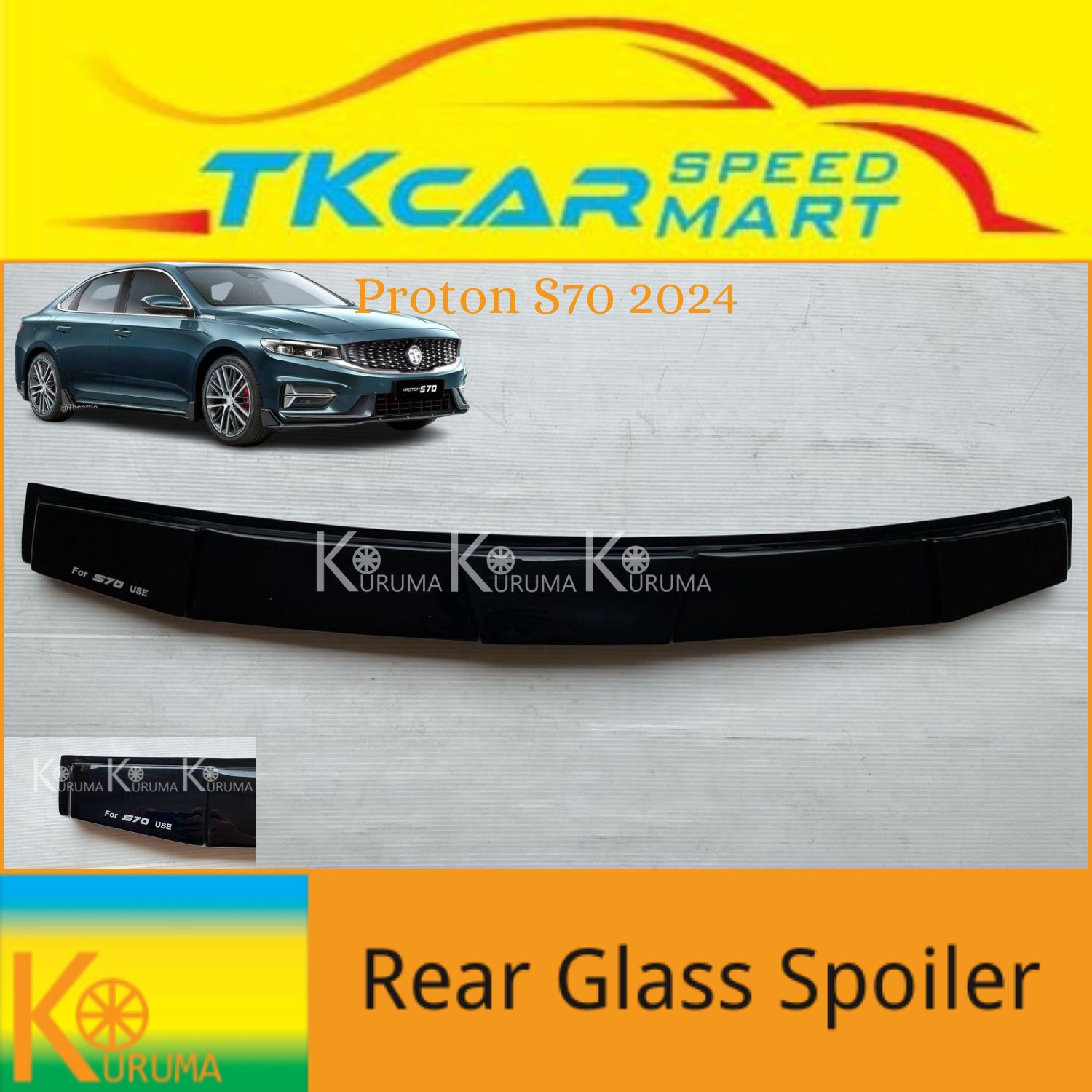 [READY STOCK] PROTON S70 ALL NEW 2024 ( KURUMA ) 10 CM WIDTH HIGH QUALITY HIGH QUALITY REAR ...