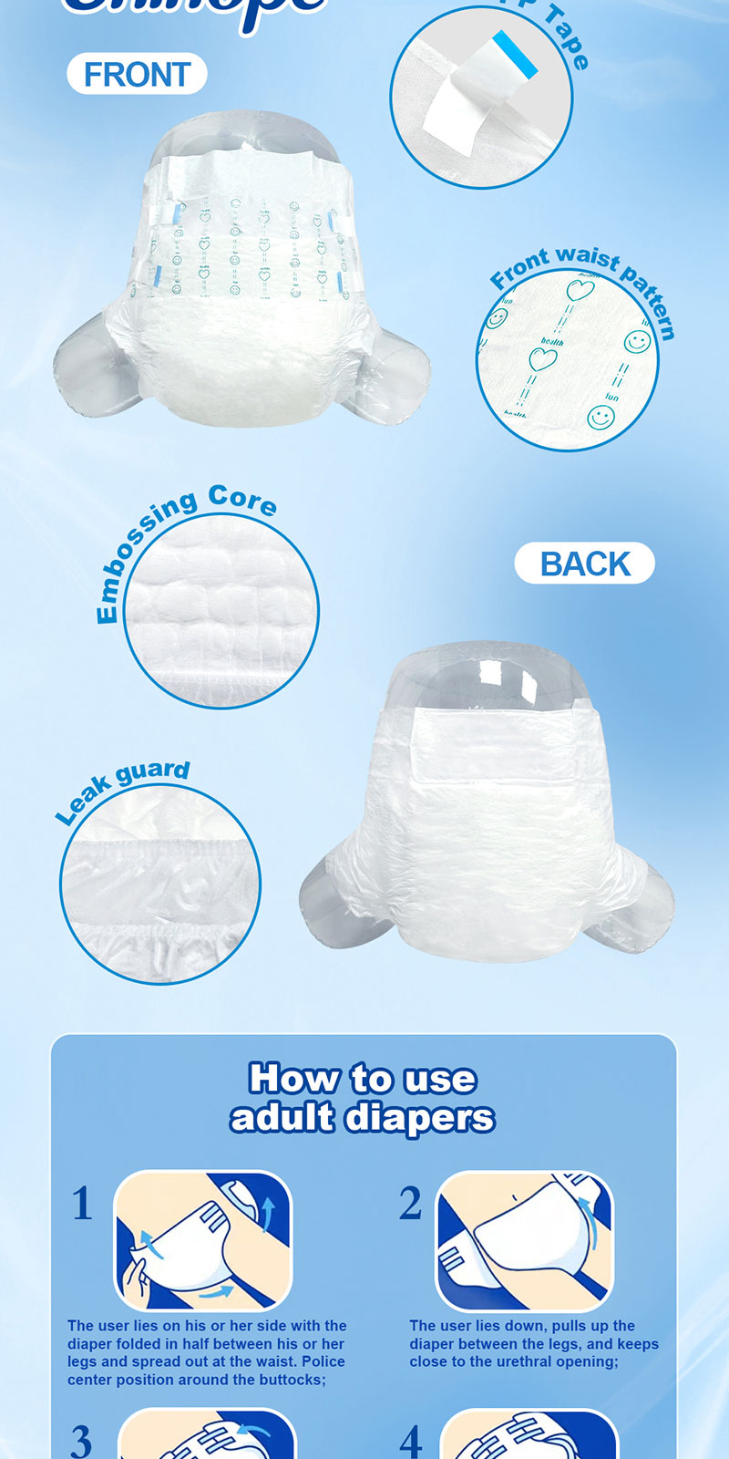 Unihope SAP Adult Diapers (Tape) - M/L/XL (10 Pcs / 60 Pcs) | Shopee ...