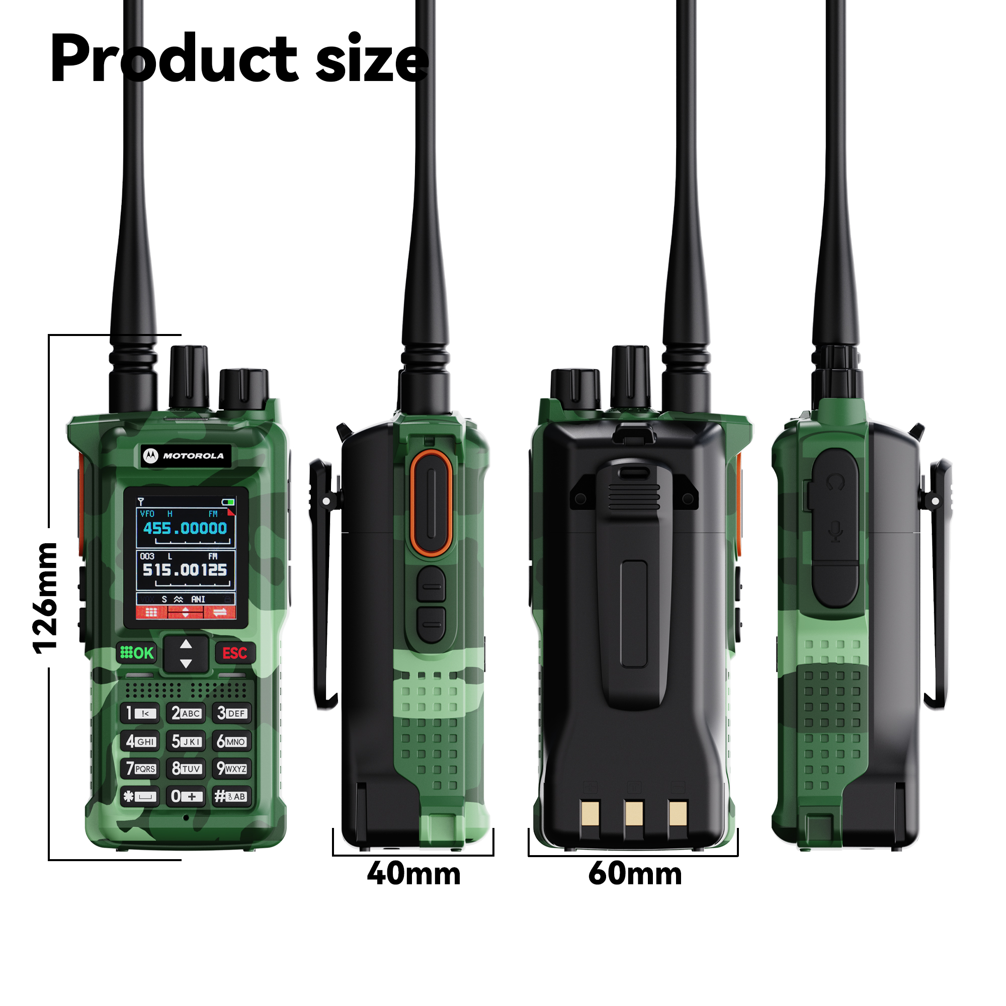 Motorola Walkie Talkie GT-12 Long Range 50KM 20W 6800mAh IP67 ...