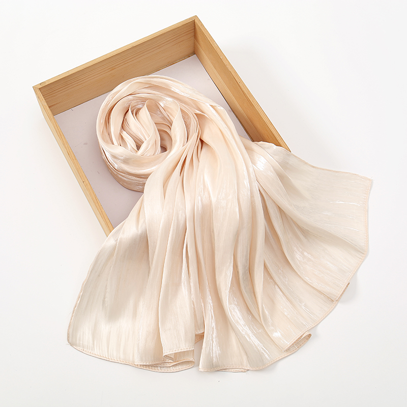 Tudung Plain Bright Silk Soft Hijab Large Long Pashmina Shawl Chiffon ...