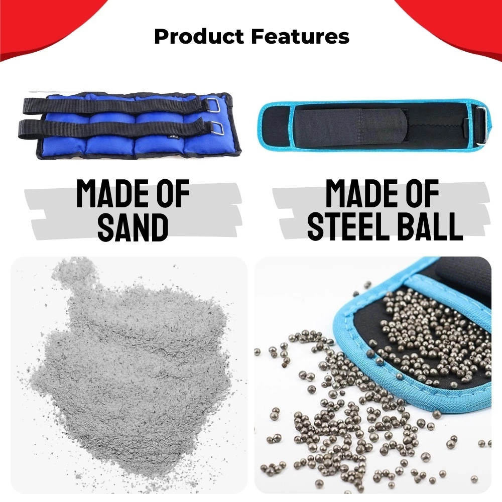2pc Workout Sand Bag Weight Training Pair Hand Wrist Ankle Muscle ...