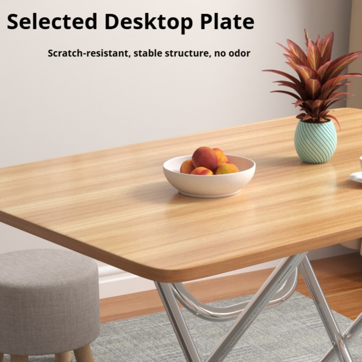 Folding Table portable dining desk Small Computer Table Meja Lipat Kayu ...
