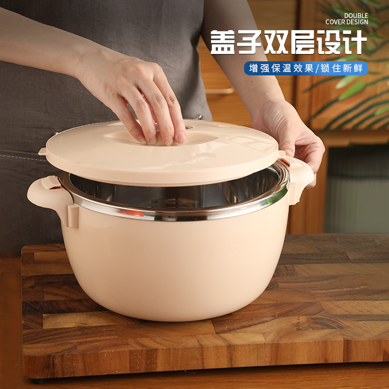 【DapurSavers】 Food Stainless Steel Bowl Thermos Warmer W Lock Roti ...